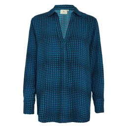 Sel by peppercorn Peppercorn Bluse 'Palmer' Damen Größe L/XL blau / royalblau / schwarz