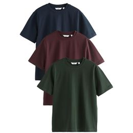 next T-Shirt Herren Gr&ouml;&szlig;e 4XL marine / tanne / weinrot