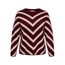 Only Carmakoma Pullover 'CAREliza' Damen Gr&ouml;&szlig;e XXL creme / bordeaux