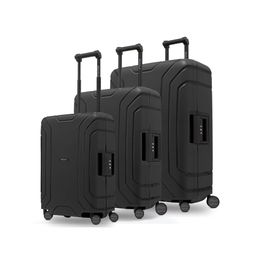 Redolz Essentials 15 4-Rollen Kofferset 3-tlg. mit Dreipunkt-Verschluss in deep black | Gr.: onesize