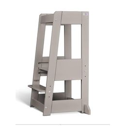 tiSsi Entdeckerturm / Lernturm FELIX mitwachsend Buche massiv STORMY GREY | Gr.: onesize