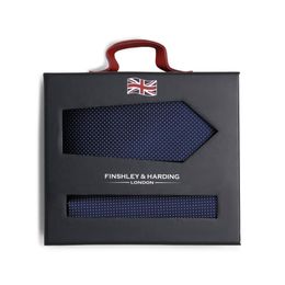 Finshley & Harding Finshley & Harding London Krawatte und Einstecktuch in marine - 0004 | Gr.: onesize