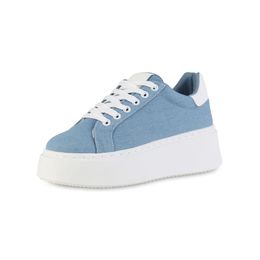 VAN HILL Plateau Sneaker Selah in Hellblau Denim | Gr.: 38