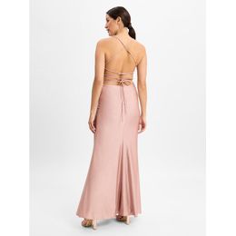 UNIQUE Abendkleid mit Stola in altrosa - 0002 | Gr.: 34