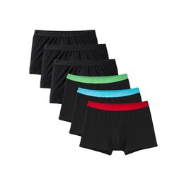 Calida Boxershort 6er Pack in Schwarz/Schwarz/Gr&uuml;n/Blau/Rot | Gr.: M