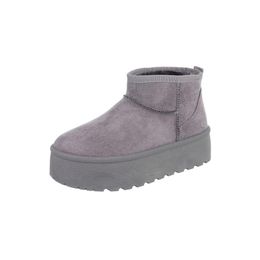 Ital-Design Stiefelette in Grau | Gr.: 39