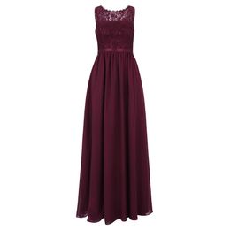 Vera Mont Abendkleid mit Spitze in Deep Dahlia | Gr.: 34