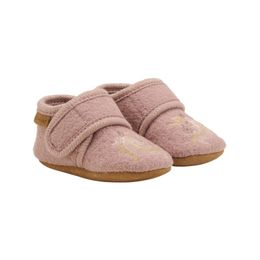 EN FANT Kinder Hausschuh "Wool Slippers with Embroidery" in Rosa | Gr.: 23/24