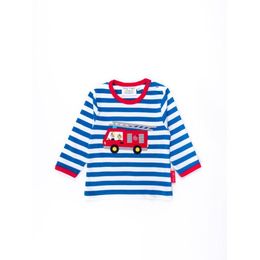 Toby tiger Langarmshirt mit Feuerwehrauto Applikation in blau | Gr.: 86