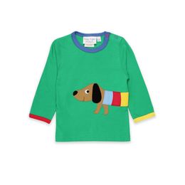 Toby tiger Langarmshirt mit Dackel Applikation in gr&uuml;n | Gr.: 92