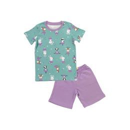Schlummersack Kinder-Shorty aus Bio-Baumwolle in Mint-Lila | Gr.: 134