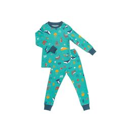 Schlummersack Kinder-Pyjama aus Bio Baumwolle in Hellblau | Gr.: 104
