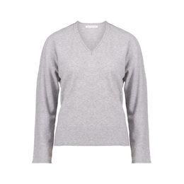 BETTY & CO BETTY & CO Strickpullover mit V-Ausschnitt in Light Silver Melange | Gr.: 46