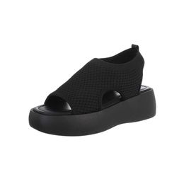 Ital-Design Sandale & Sandalette in Schwarz | Gr.: 39