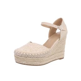 Ital-Design Sandale & Sandalette in Beige | Gr.: 39