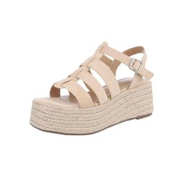 Ital-Design Sandale & Sandalette in Beige | Gr.: 40