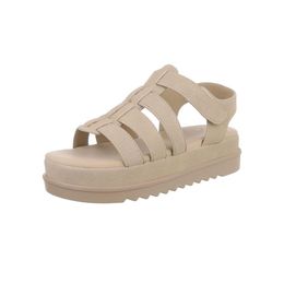 Ital-Design Sandale & Sandalette in Hellbraun | Gr.: 40