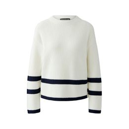 Oui Pullover VINIAH in white blue | Gr.: 34