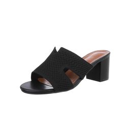 Ital-Design High-Heel Sandalette in Schwarz | Gr.: 39