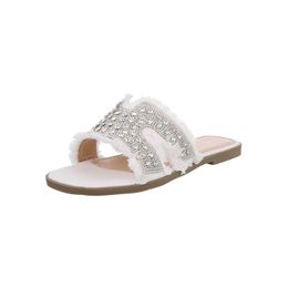 Ital-Design Sandale & Sandalette in Wei&szlig; und Silber | Gr.: 39