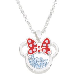 NoName, Halsschmuck, MINNIE - Collier Anniversaire en Laiton Plaqué Argent - Décembre, (Sterling Silber)