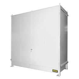 eurokraft pro Gefahrstoff-Regalcontainer, Kapazit&auml;t 6 x 1000-l-IBC/KTC, grauwei&szlig;