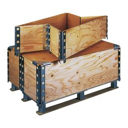 ratioform flow Aufsetzrahmen, zweifach faltbar, aus Holz, Euromaß, Höhe 300 mm, VE 20 Stk