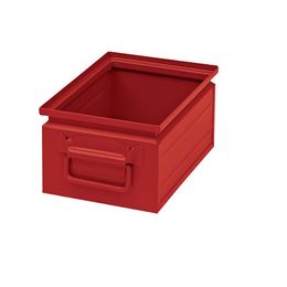 Stapelkasten aus Stahlblech, Volumen ca. 9 l, feuerrot RAL 3000 kaiserkraft