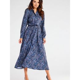 Awama, Damen, Kleider, Alltagskleid, Blau, (XL)