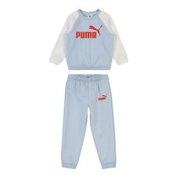 Puma Jogginganzug 'Essentials' Jungen Größe 74 ecru / hellblau / rot
