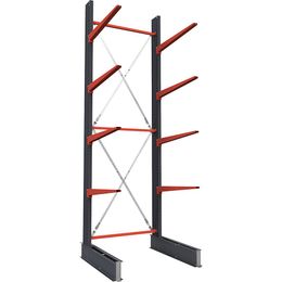 Kragarmregal Attillo schwer, einseitig, HxB 4000 x 1000 mm, Kragarm 1000 mm, Grundregal kaiserkraft