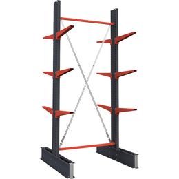 Kragarmregal Attillo schwer, doppelseitig, HxB 3000 x 1000 mm, Kragarm 600 mm, Grundregal kaiserkraft