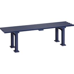 Sitzbank ohne Rückenlehne, mit 5 Leisten, Länge 1500 mm, blau kaiserkraft