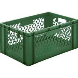Euro-Format-Stapelbehälter, Wände durchbrochen, Boden geschlossen, LxBxH 600 x 400 x 270 mm, grün, VE 5 Stk kaiserkraft