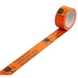 ratioform PVC-Warnband, Aufdruck Vorsicht Glas!, VE 6 Rollen, Bandbreite 50 mm