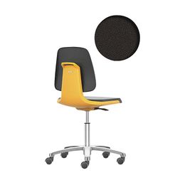 bimos Arbeitsdrehstuhl LABSIT, Fünffuß mit Rollen, Sitz mit Stoffbezug, orange