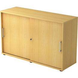 eurokraft pro Schiebetürenschrank, Höhe 748 mm, 1 Fachboden, Buche-Dekor