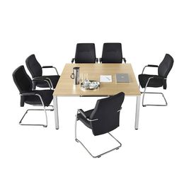 Konferenztisch, quadratisch, HxBxT 720 x 1400 x 1400 mm, Ahorn-Dekor kaiserkraft