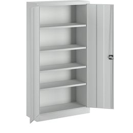 Pavoy Schwerlastschrank, Höhe 1950 mm, 4 Fachböden, grau
