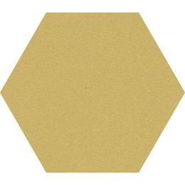 Chameleon Design-Pinnwand sechseckig, Kork, BxH 600 x 600 mm, gelb