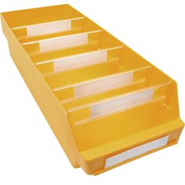 STEMO Regalkasten aus hochschlagfestem Polypropylen, gelb, LxBxH 600 x 240 x 150 mm, VE 10 Stk