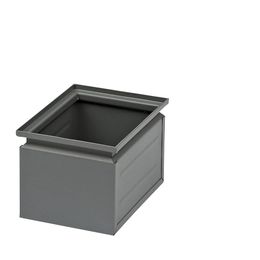 Stapelkasten aus Stahlblech, Volumen ca. 3,6 l, basaltgrau RAL 7012 kaiserkraft