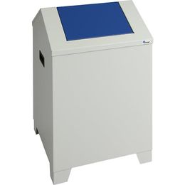 Putzwollkasten, Volumen 73 l, lichtgrau/enzianblau kaiserkraft