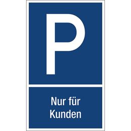 Parkplatzkennzeichen, Kunststoff, P / Nur f&uuml;r Kunden, LxH 150 x 250 mm kaiserkraft