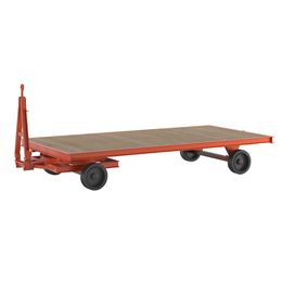 Schlepperanhänger, 2-Rad-Drehschemel-Lenkung, Tragfähigkeit 8 t, Ladefläche 4,0 x 2,0 m, Vollgummireifen kaiserkraft
