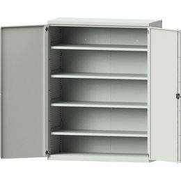 eurokraft pro Schwerlastschrank JUMBO aus Stahlblech, 4 durchgehende Fachböden, lichtgrau/lichtgrau
