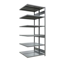 eurokraft pro Steckregal, doppelreihig, Fachboden-BxT 1300 x (2 x 500) mm, verzinkt, Höhe 2500 mm, Anbauregal
