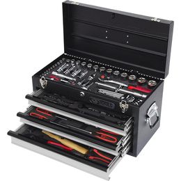 KS Tools 1/4'' + 1/2'' CHROMEplus Universal-Werkzeug-Satz, GEAR, 99 Teile, Flank Traction