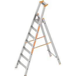 Layher Stufen-Stehleiter, einseitig begehbar, 7 Stufen inkl. Plattform