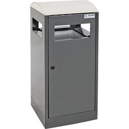 Abfallsammler im Außenbereich, Volumen 40 l, BxHxT 350 x 815 x 350 mm, anthrazitgrau kaiserkraft